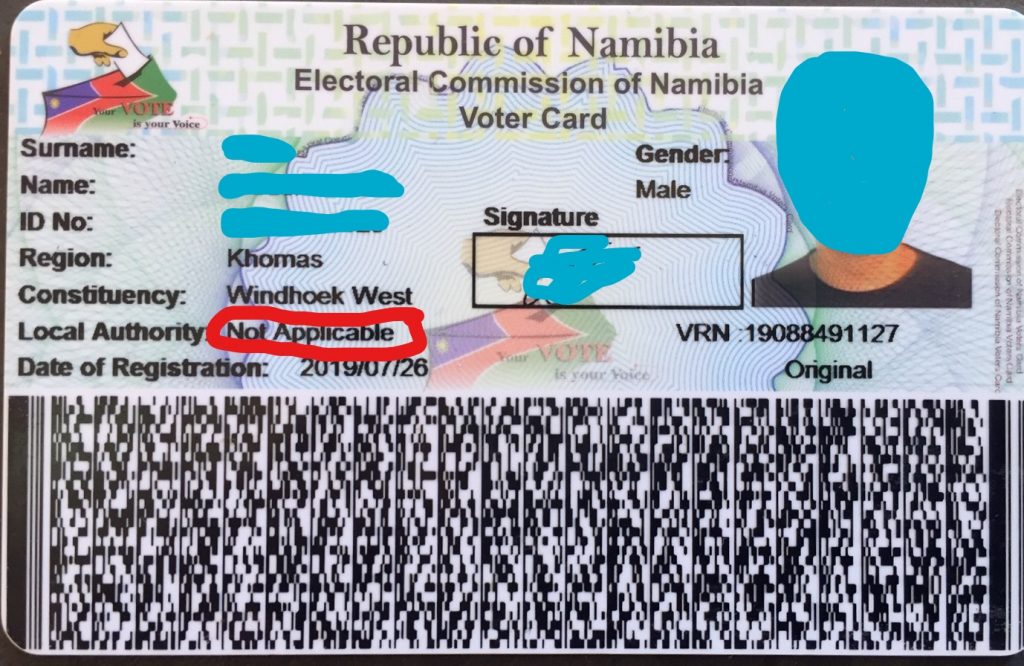  Not Applicable May Mean You Need A New Voter s Card Namibia Fact Check