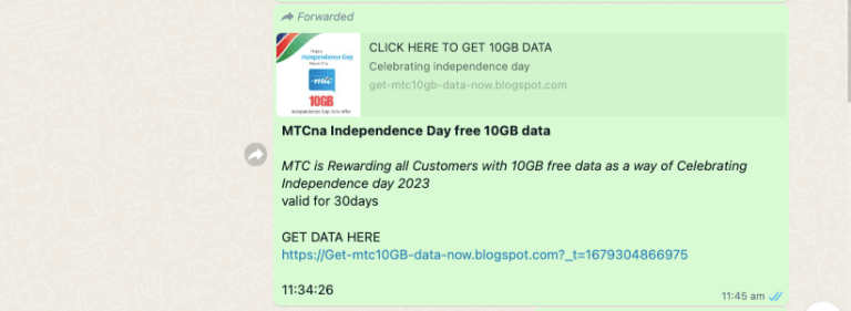 No, MTC is not giving away 10GB free data - Namibia Fact Check