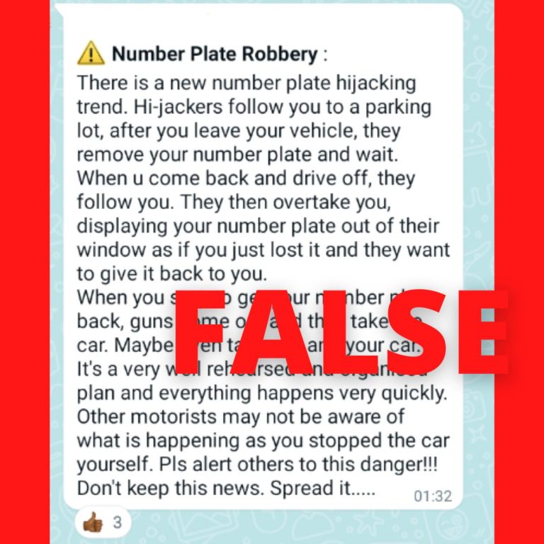 No number plate robberies have been reported in Namibia - Namibia Fact ...